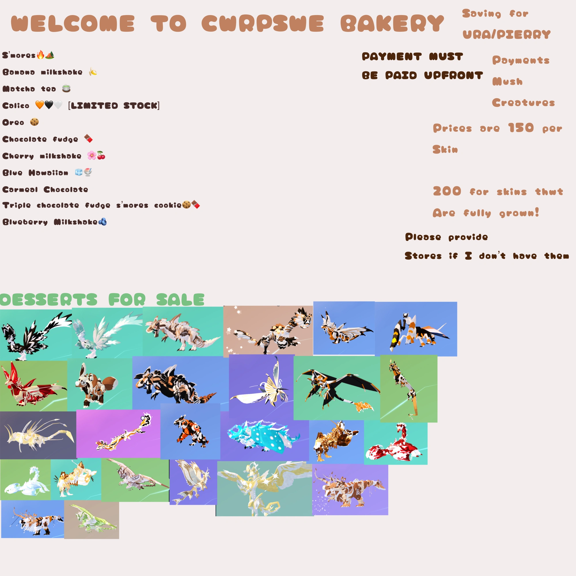 Sweeties Bakery! (Dessert Skins) | Fandom