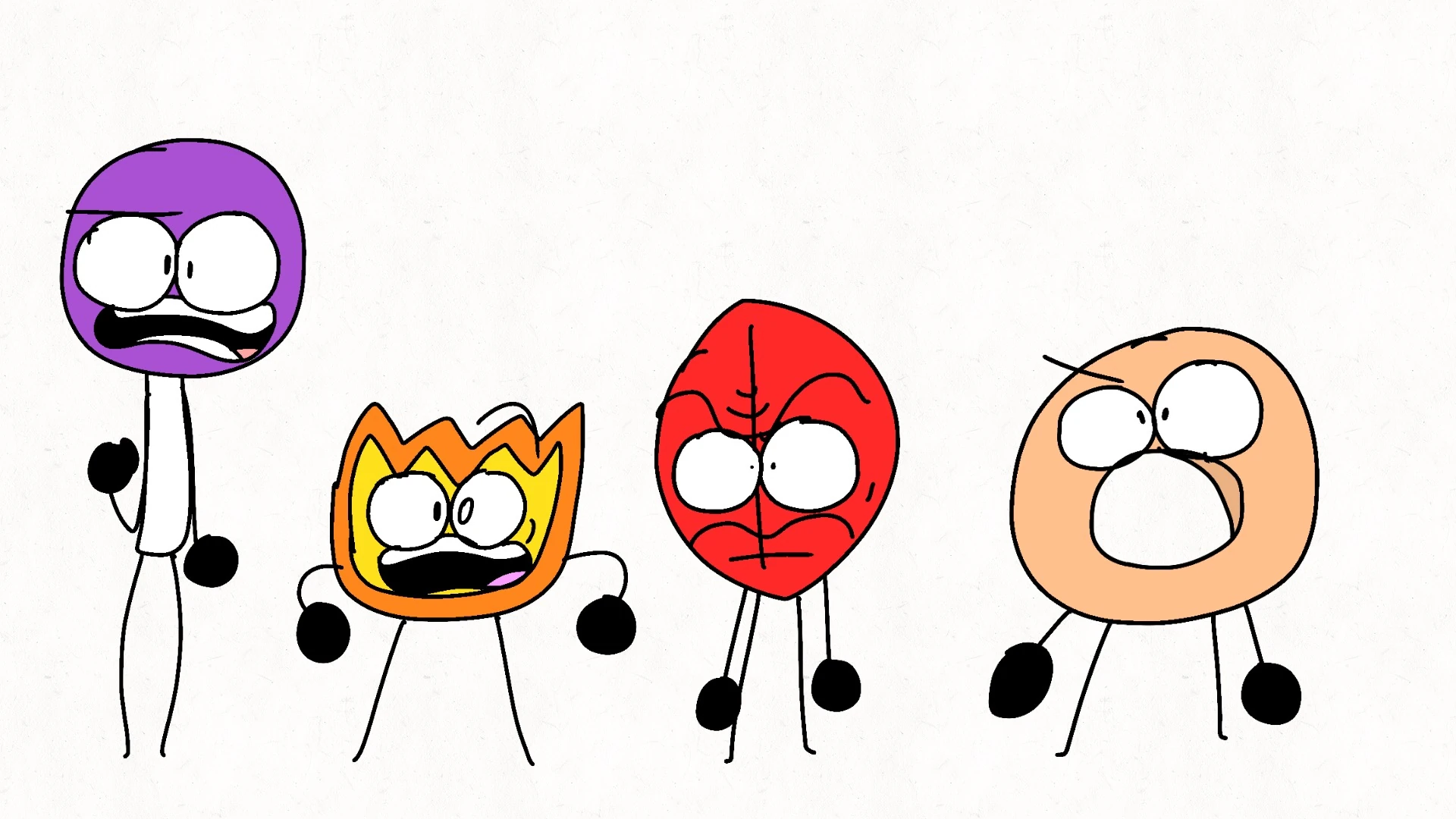 Tried drawing bfb characters with this new little style | Fandom