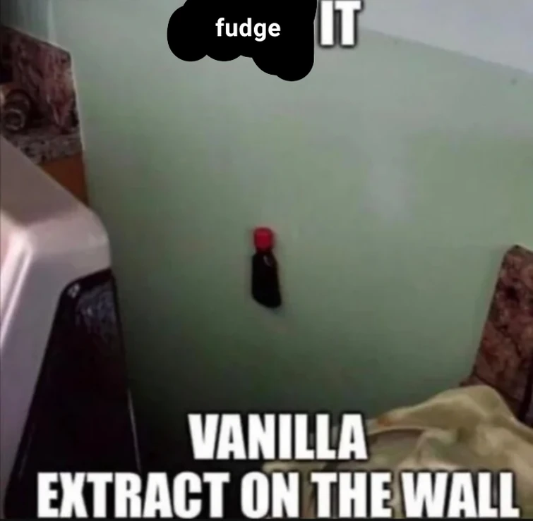 Fudge it, pure vanilla cookie on the wall meme | Fandom
