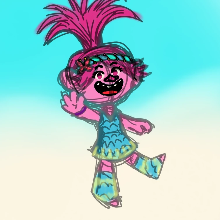 Some sketches of Poppy's main outfit for the future Trolls series. | Fandom