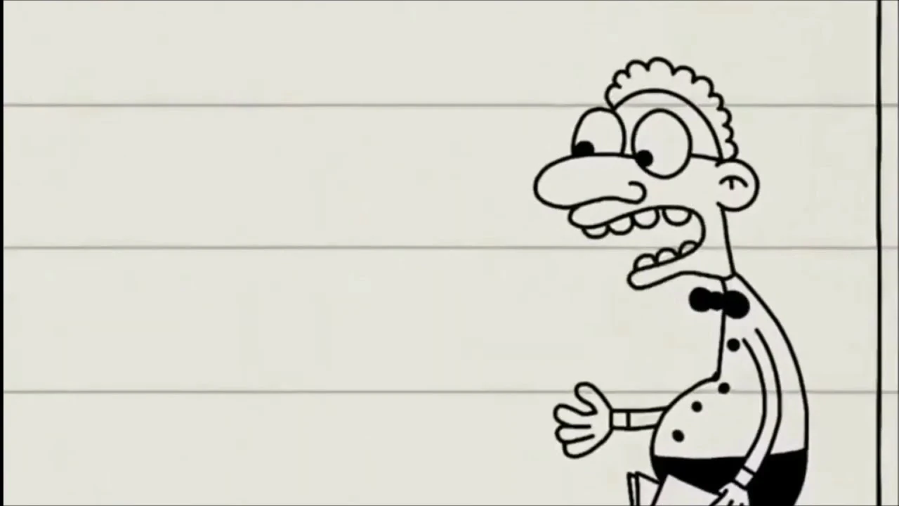 "Greg Heffley, can you please come to the front of the room and do the ...