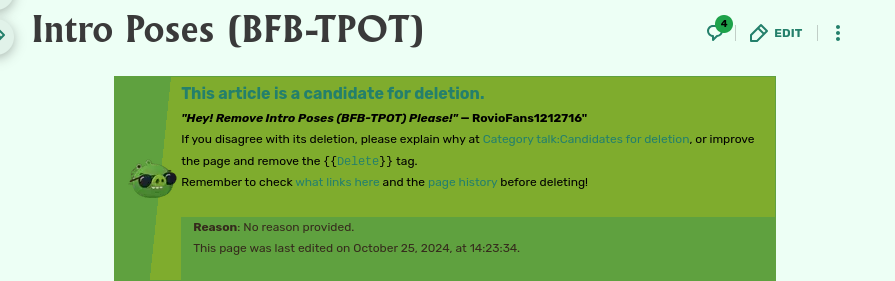 Why is the "Intro poses" page up for deletion? | Fandom