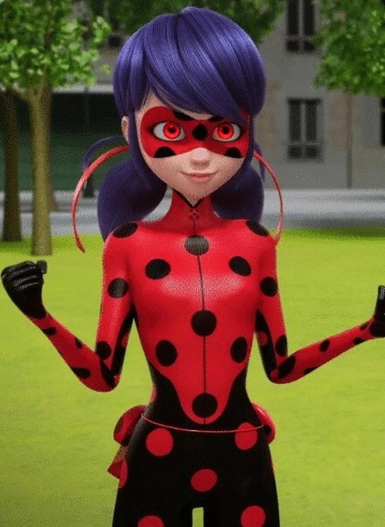 mayura with red hair + ladybug modified suit with red eyes | Fandom