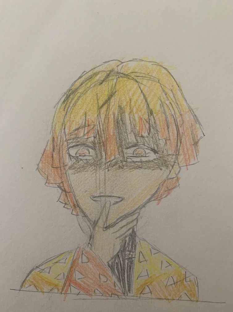 Tried seeing if it was possible to make Zenitsu… intimidating? Idk the ...