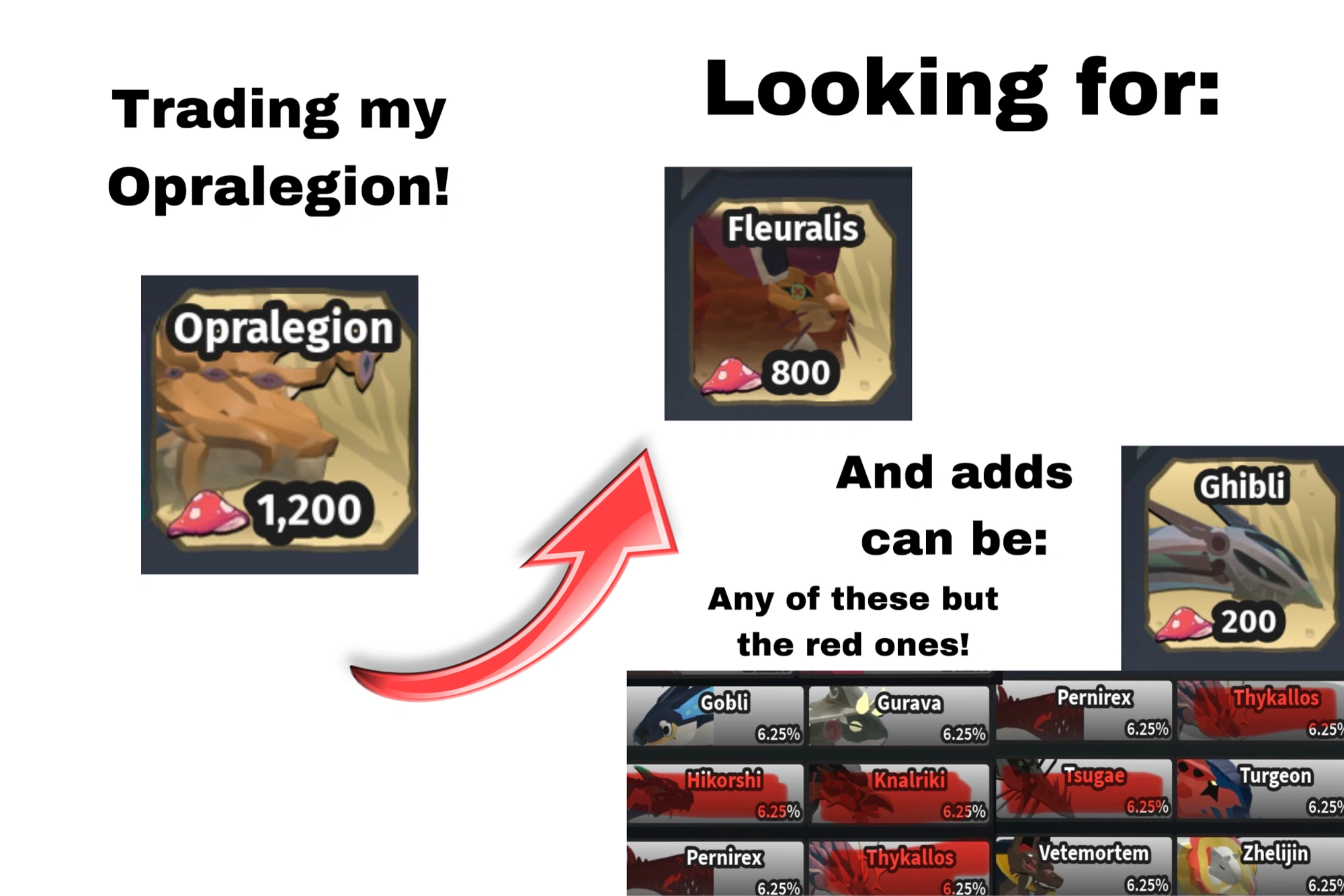 Trading opralegion species! | Fandom