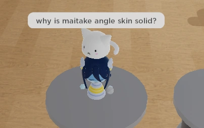 why is the maitake angle skin solid? | Fandom