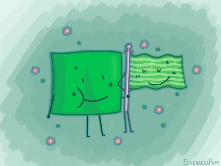 Flaggy and Green Screen from Village of Objects. | Fandom