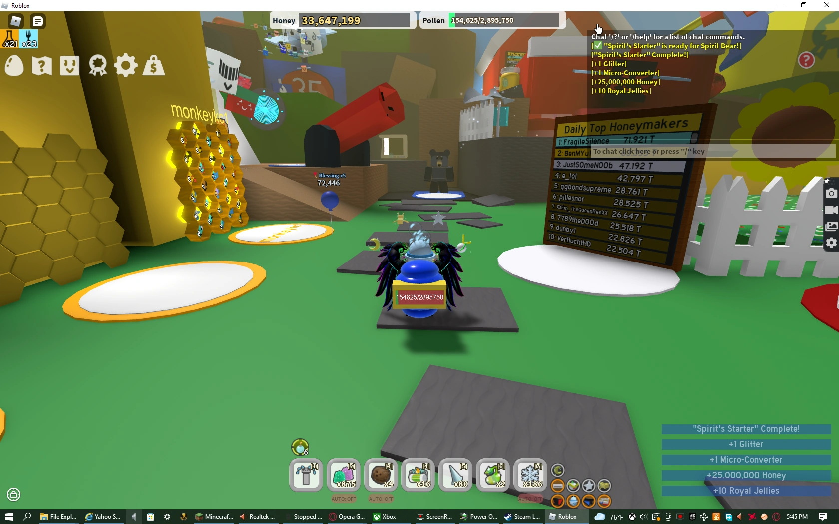 turned it in with 30 bees! | Fandom