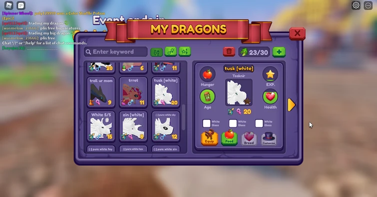 trding pure white events! | Fandom