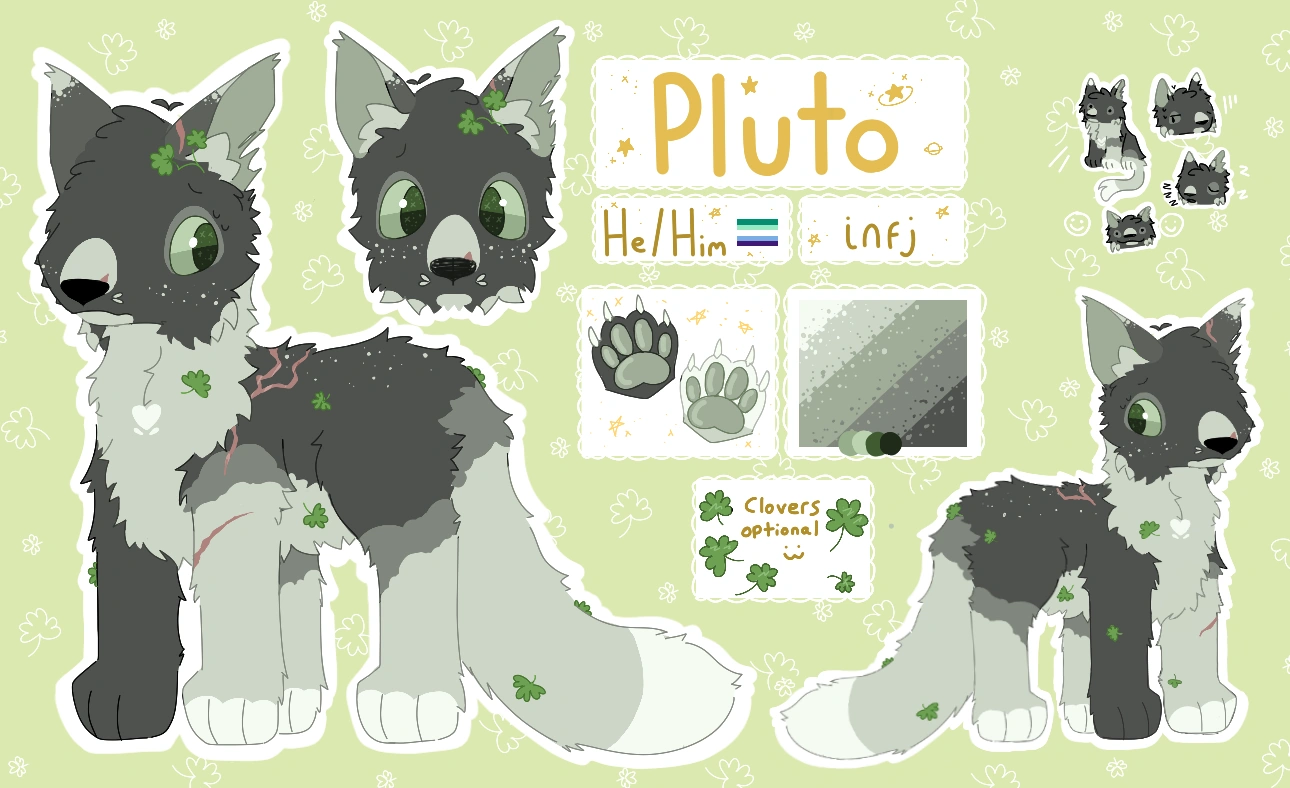 old ref sheets vs newest ref ^_^ !! 🍀🌠 | upvotes/comments appreciated ...
