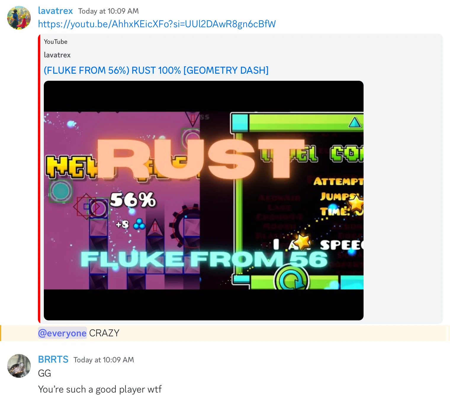 lol (friend casually fluking rust from 56) | Fandom