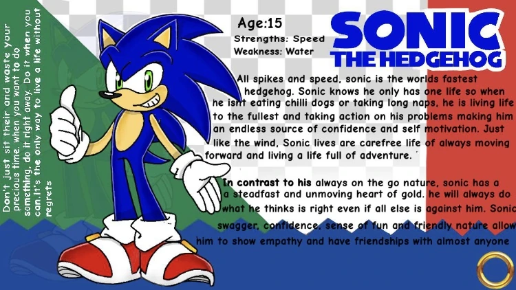 Sonic the hedgehog character profile | Fandom