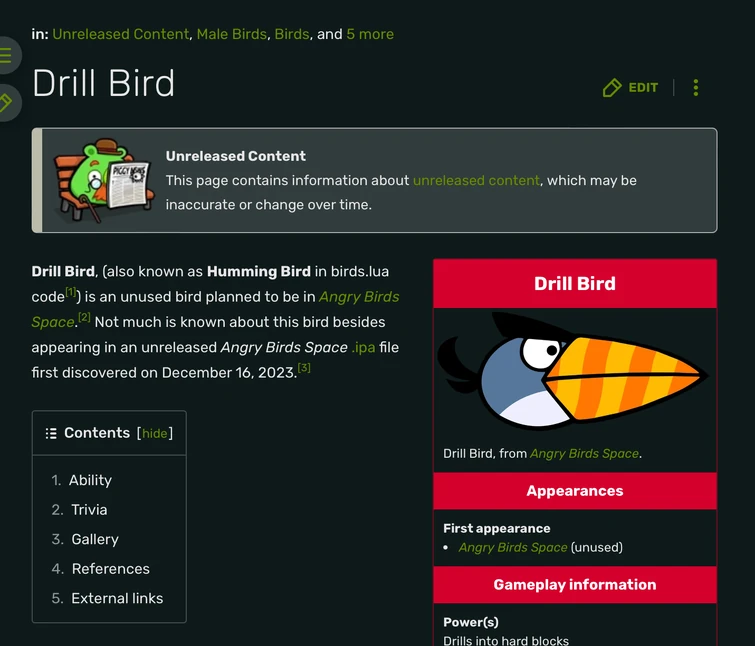 drill bird deserves more | Fandom