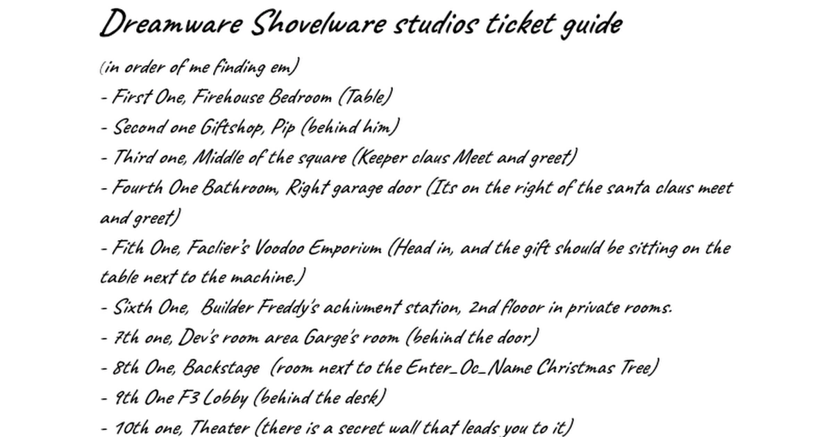 Heres a Tprr Ticket Cache Guide Made by your's Truly! | Fandom