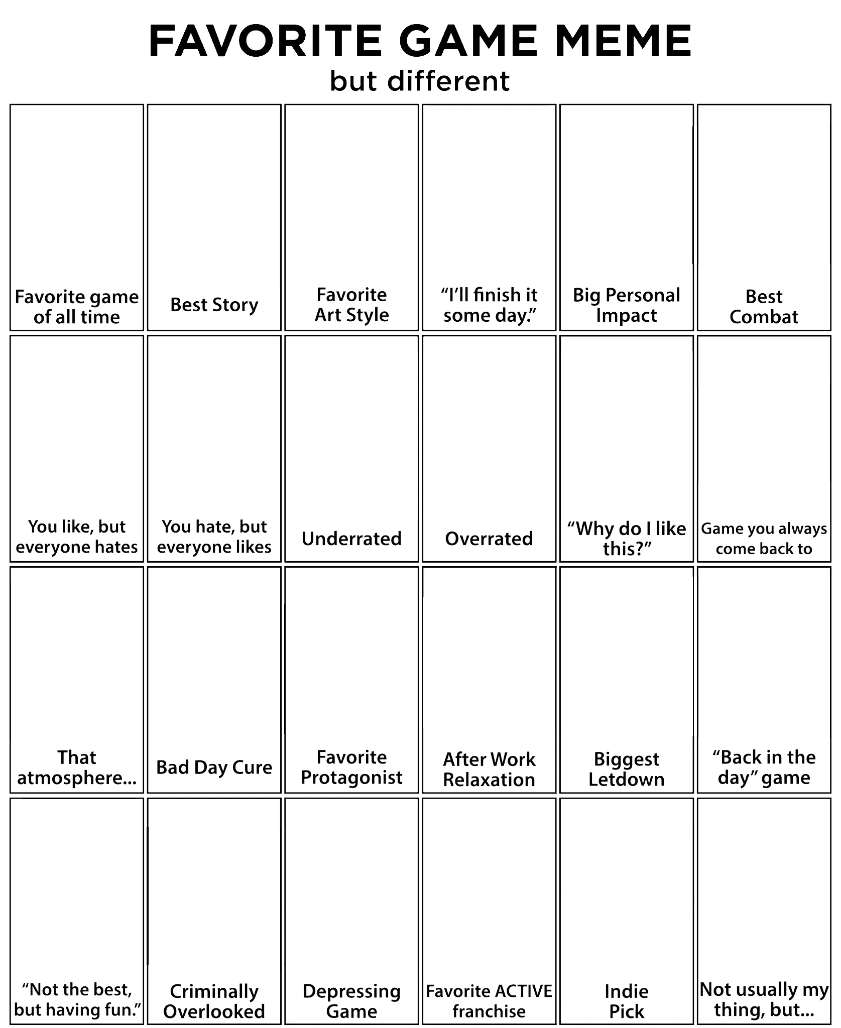 Favorite Game Meme | Fandom