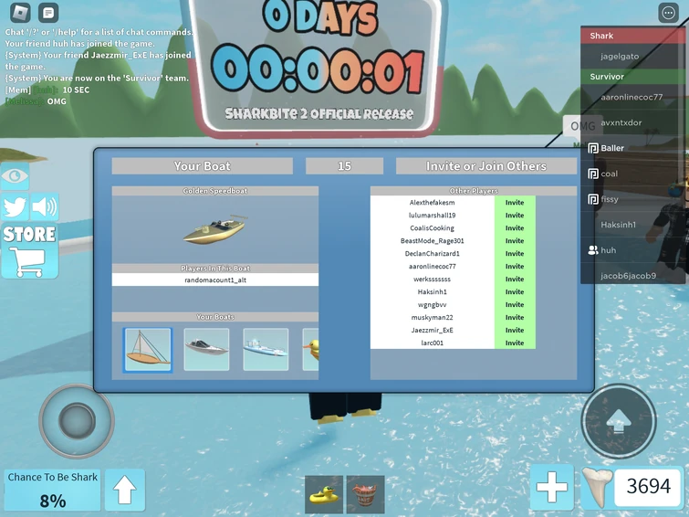 I managed to screenshot SharkBite 2 releasing in one second | Fandom