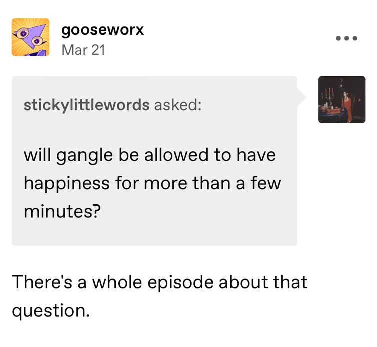 So, will Gangle have her comedy mask fixed? | Fandom