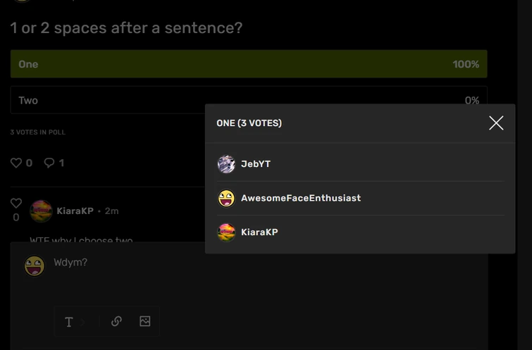 1 or 2 spaces after a sentence? | Fandom
