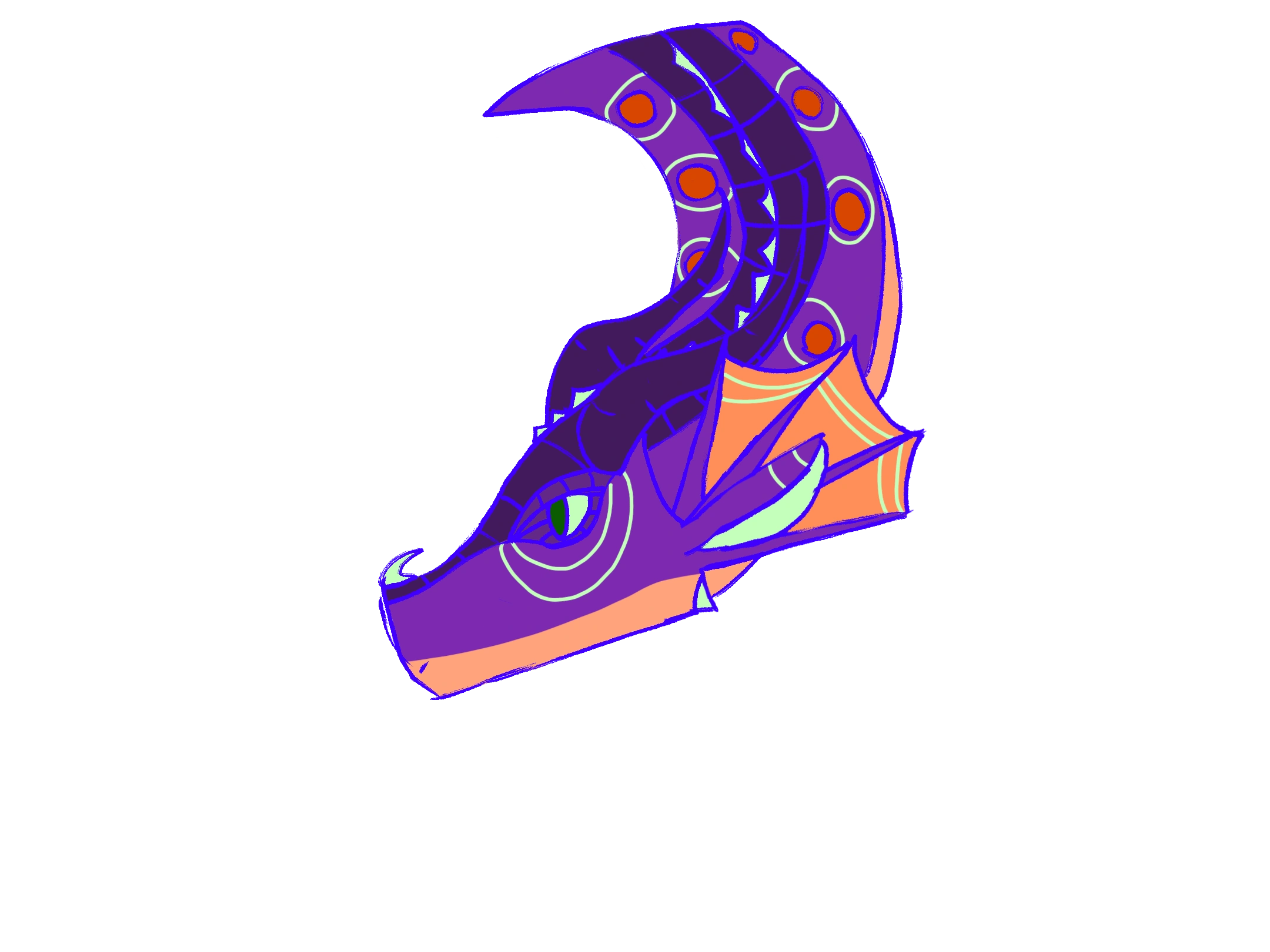 Rainwing redesign as in I added green | Fandom