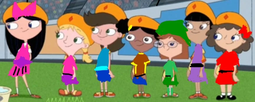 The Fireside Girls in their civilian outfits. | Fandom