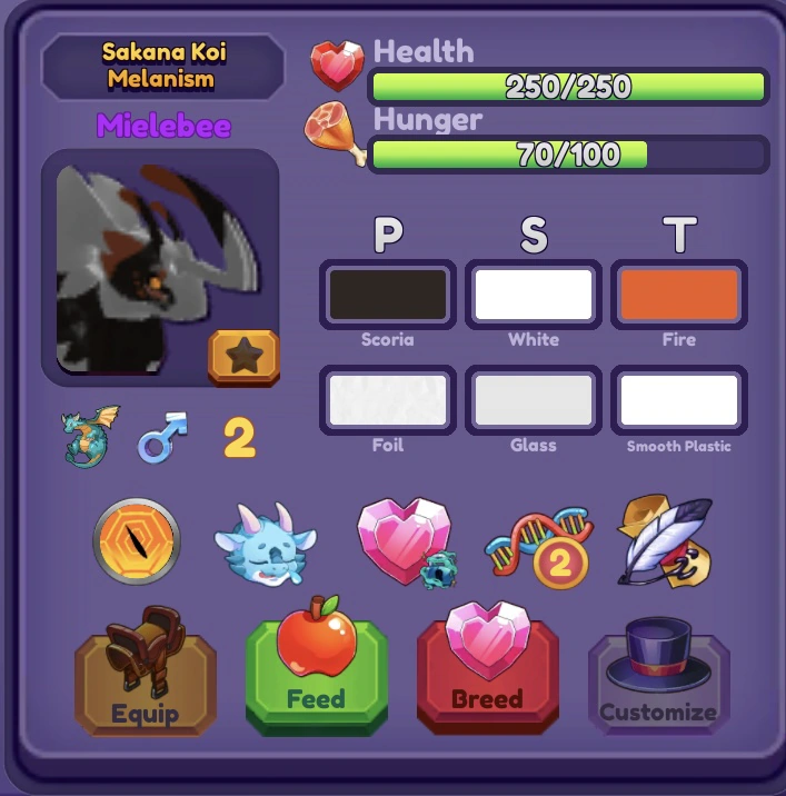 Selling pala for 500k and a melanistic koi themed bee for 500k! | Fandom