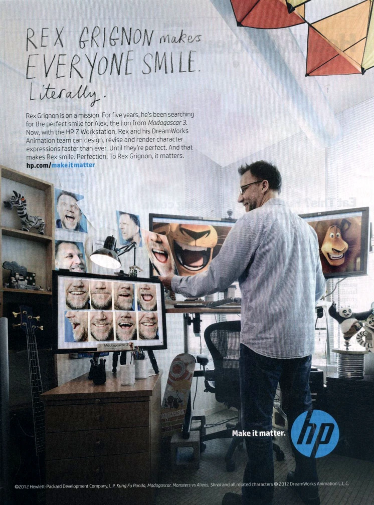 DreamWorks animator appears in the HP ad campaign from 2012? | Fandom