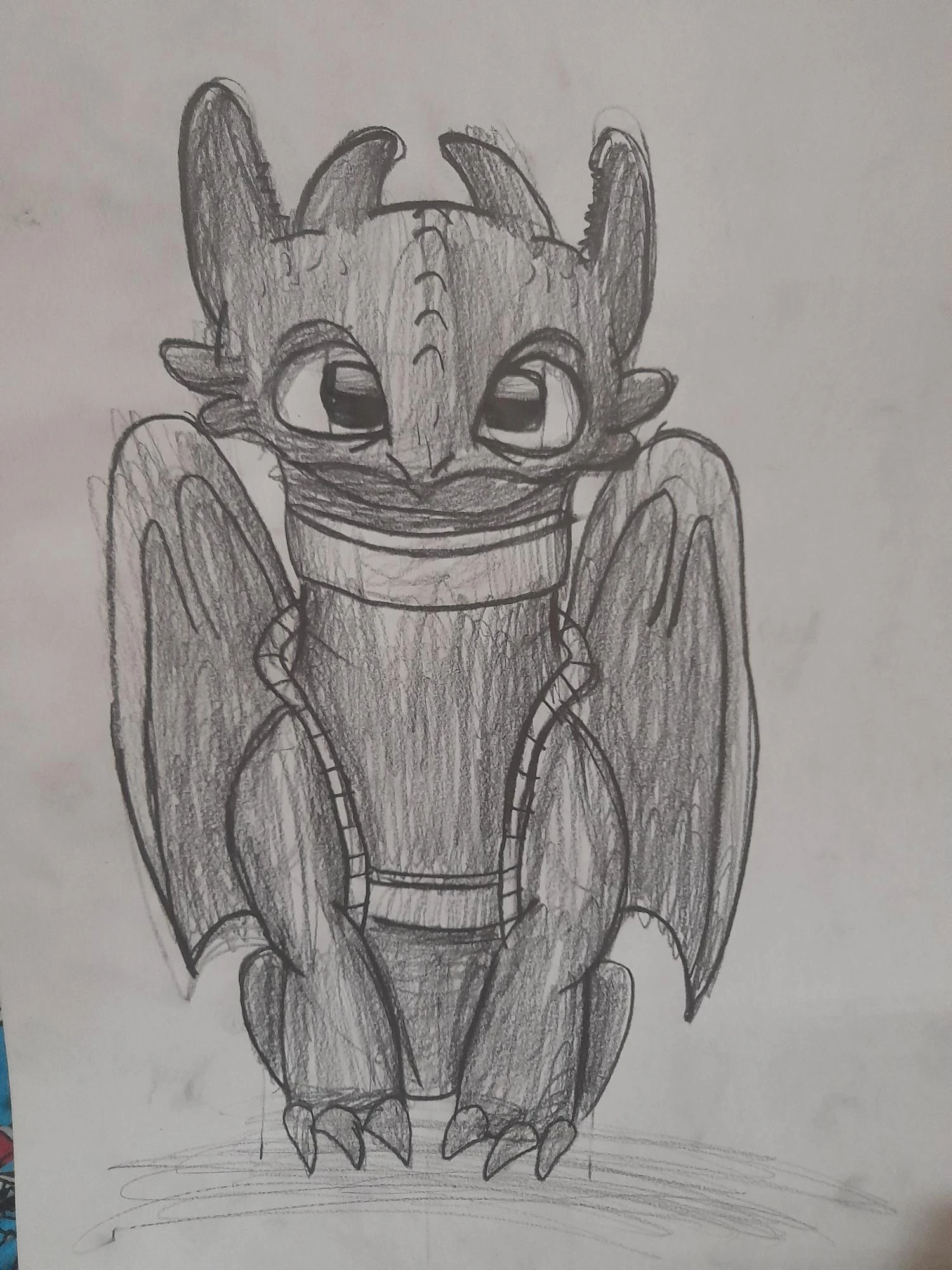 My updated sketch of Toothless | Fandom