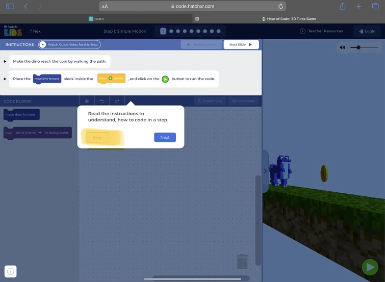-Hour of Code Tutorial!--Create a 3D T-Rex Game- | Fandom