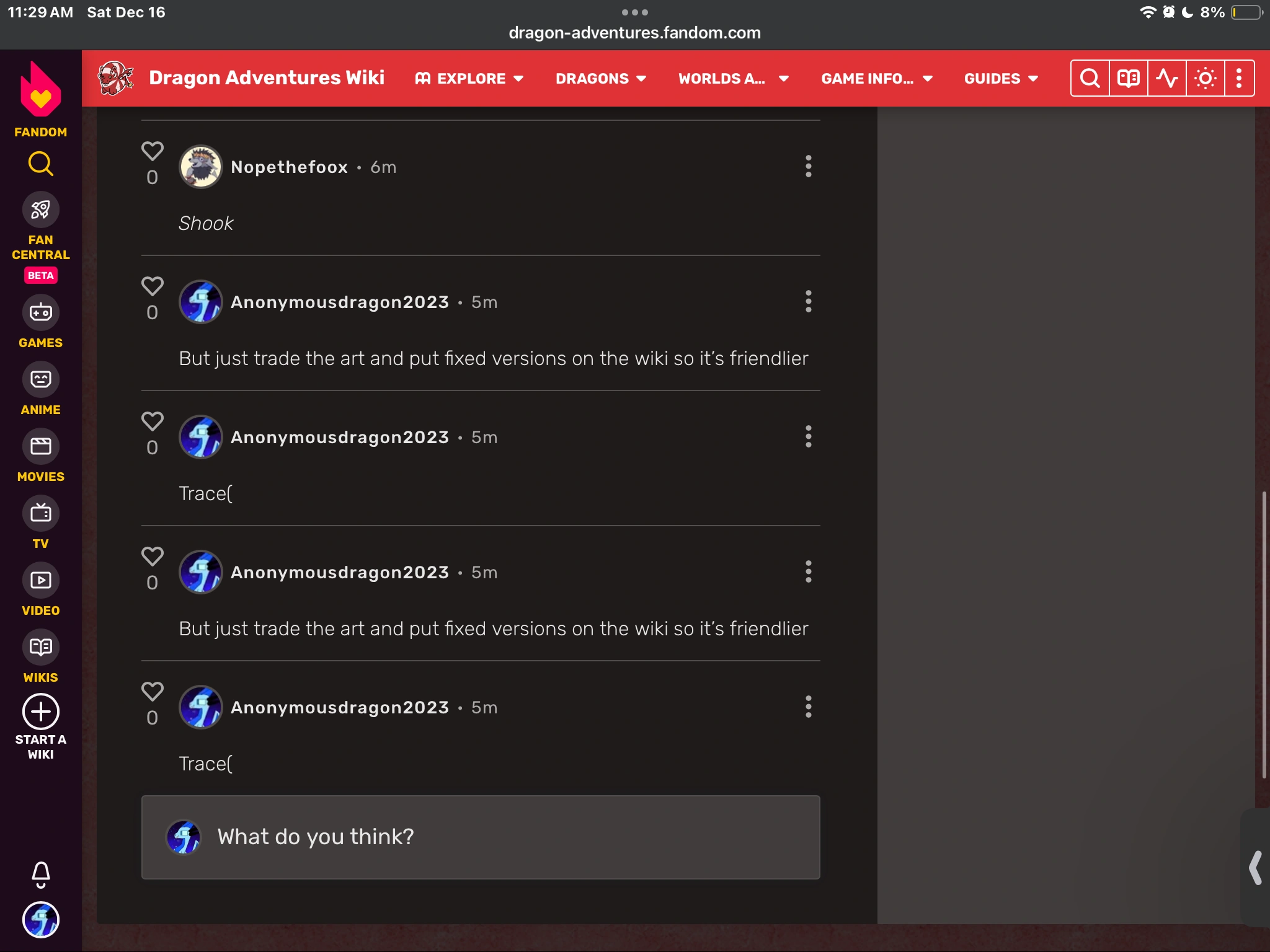 HELP MY MESSAGE DUPED WHEN I ONLY MADE THEM ONC ON DA FANDOM- | Fandom