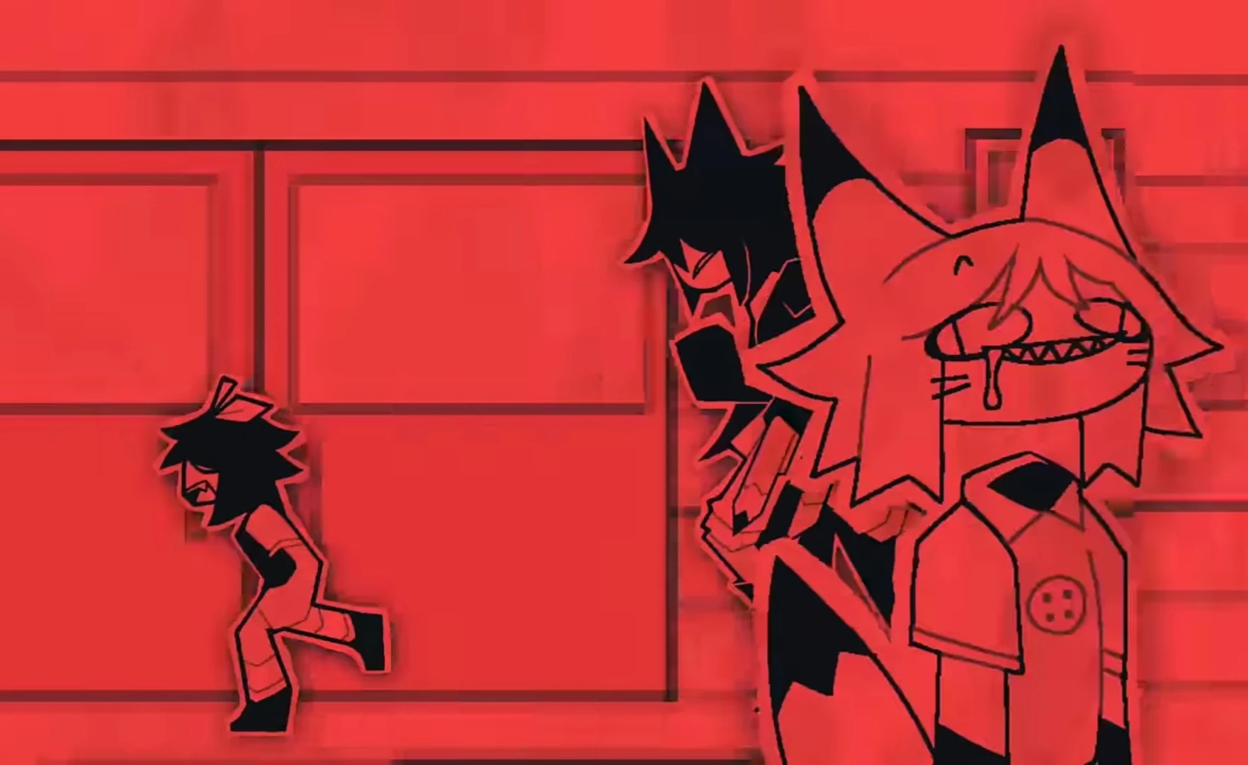 Abbie gettin' chased by Miss Circle. This dude who has been standing ...