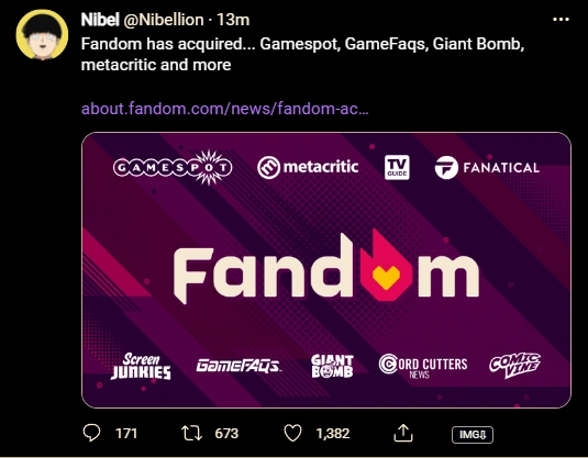 Fandom just acquired around 9 companies. | Fandom