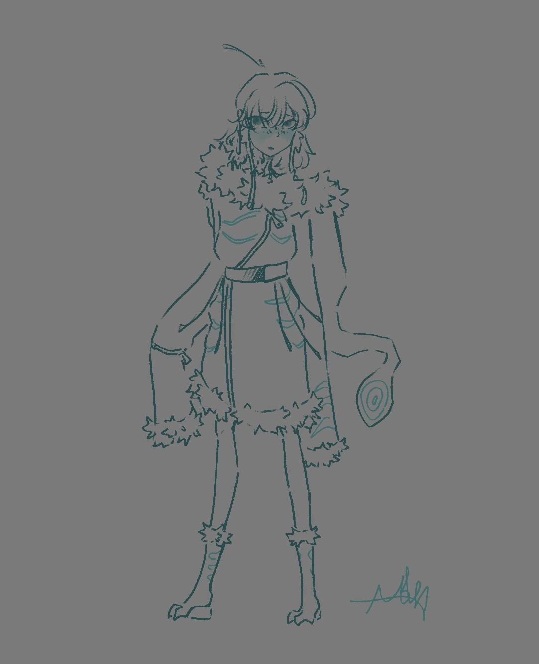 humanized yeba sketch | Fandom