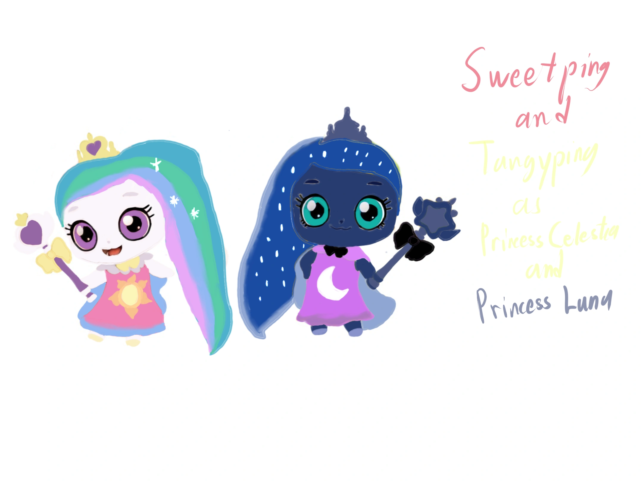 Sweetping and Tangyping as Princess Celestia and Princess Luna | Fandom