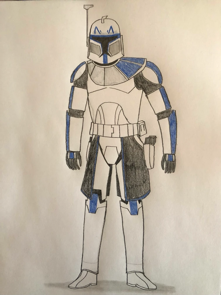 🎨 {TCW} My Drawing of Clone Captain Rex of the 501st Legion | Fandom