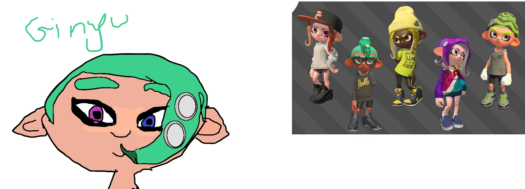 My first piece of artwork (My Splatoon OC) | Fandom