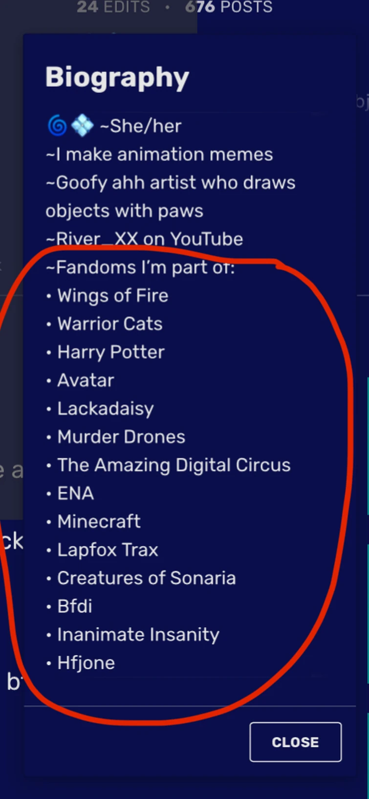 all fandoms im in | Fandom