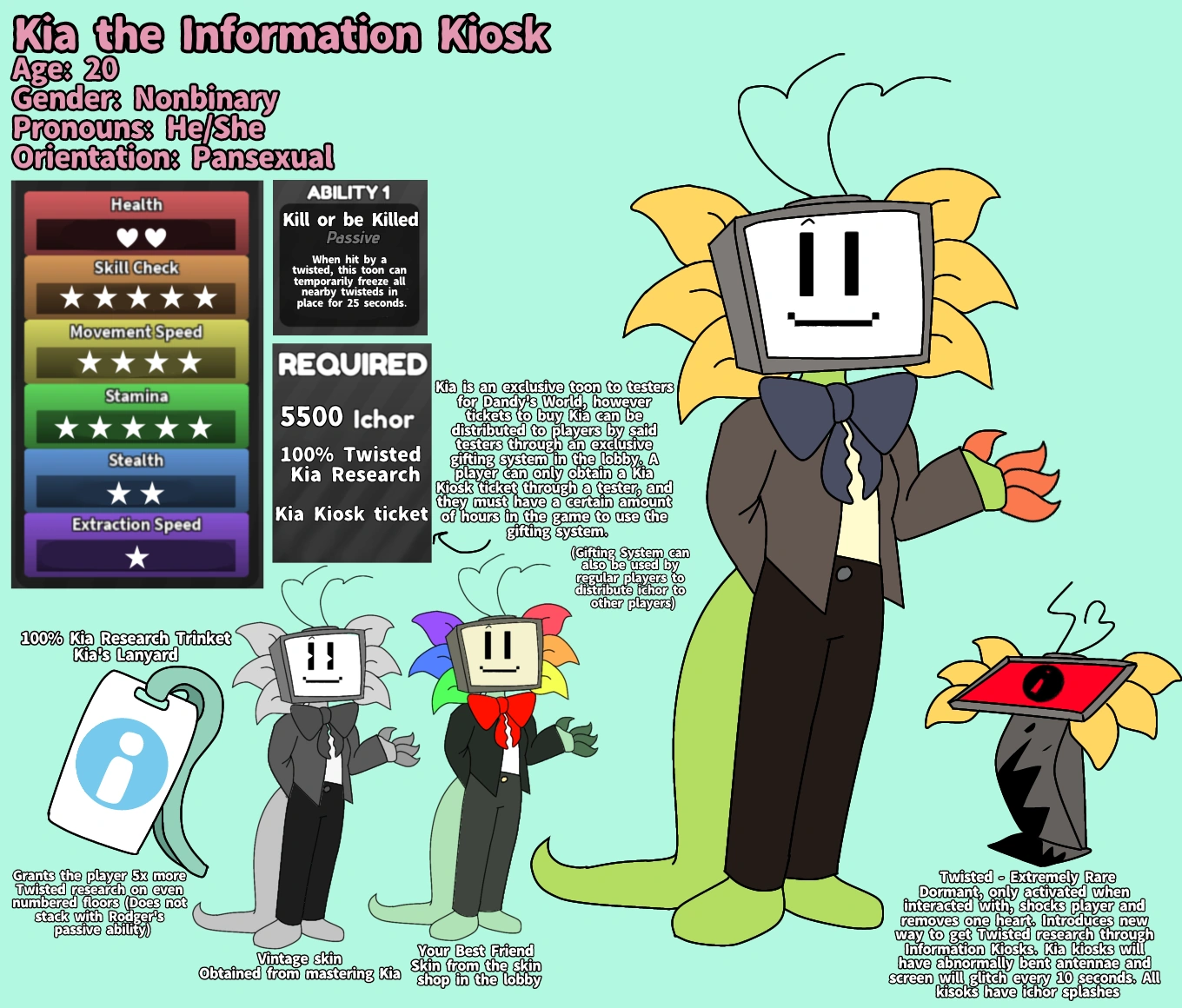 Kia the Information Kiosk (Underfell Alpha Flowey reference) | Fandom