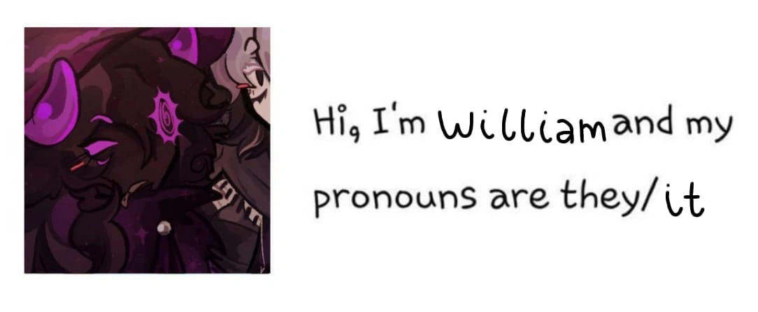 Make the ''Hi, i'm Two Time and my pronouns are They/Them'' but with ...