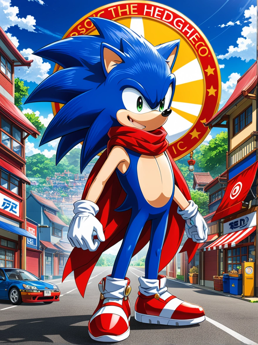 I made the legendary superhero, Sonic the Hedgehog with red scarf | Fandom