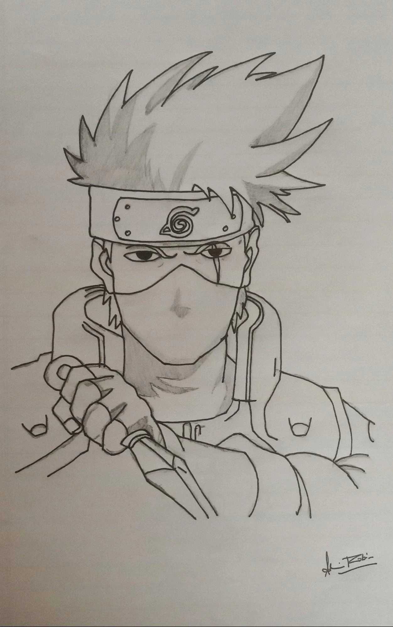 Just tried drawing Kakashi Sensei... How's it😅 | Fandom