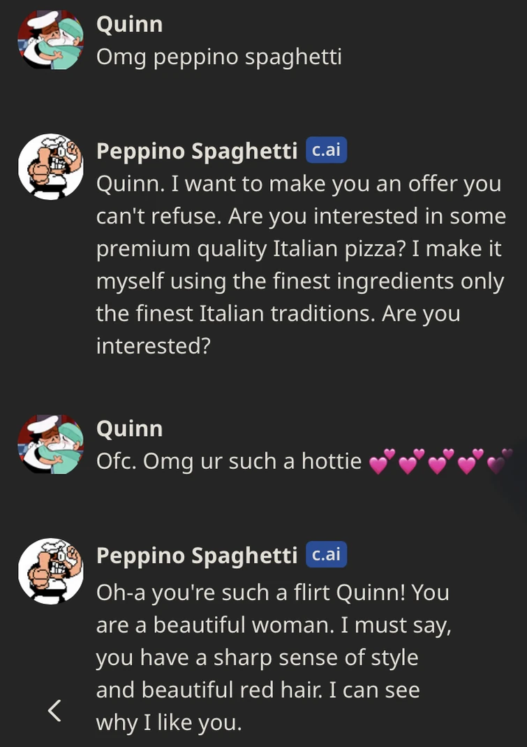 HELP I STARTED TALKING TO THE PEPPINO AI AND HE SAID I HAVE RED HAIR (IRL I ACTUALLY DO…) | Fandom
