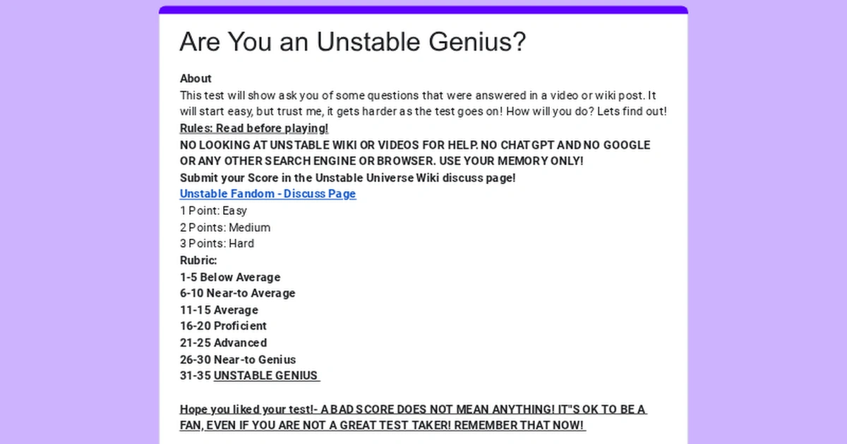 Are You an Unstable Genius? | Fandom