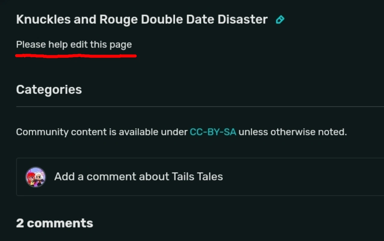 Knuckles and Rouge's Double Date Disaster needs to be fill | Fandom