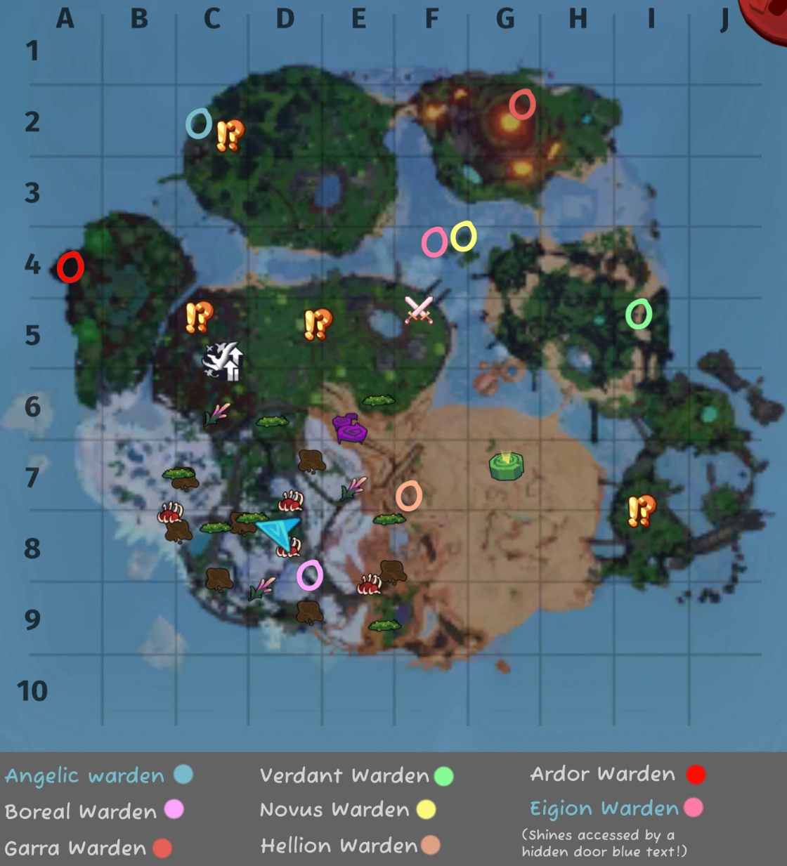 Made a map of all the warden shrines! | Fandom