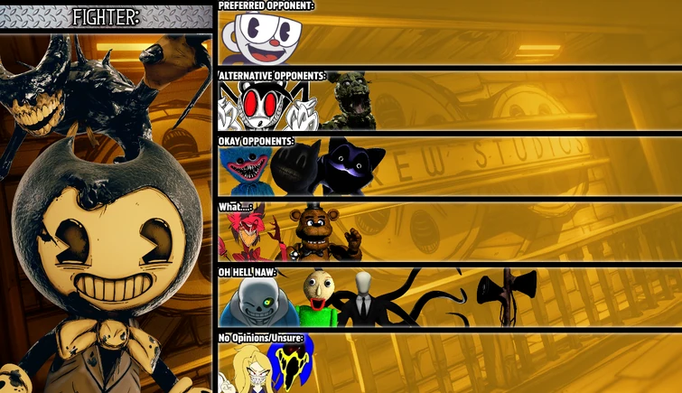 Bendy matchup tier list | Fandom
