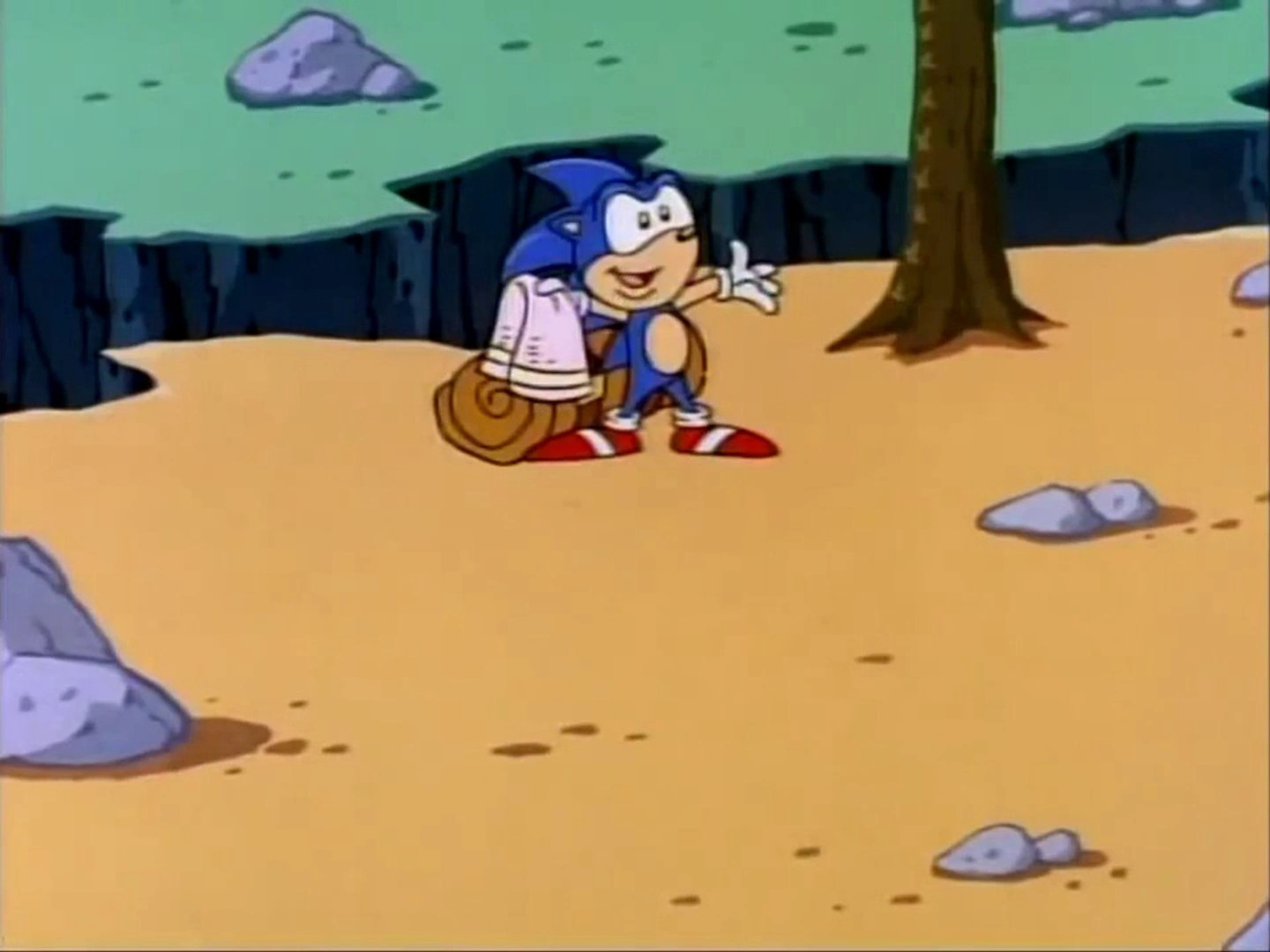 CAN SOMEONE EXPLAIN WHY IN (ADVENTURE OF SONIC THE HEDGEHOG) SONIC ...