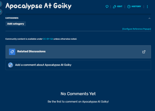 I need help for the wiki of AAG (Apocalypse At Goiky) | Fandom
