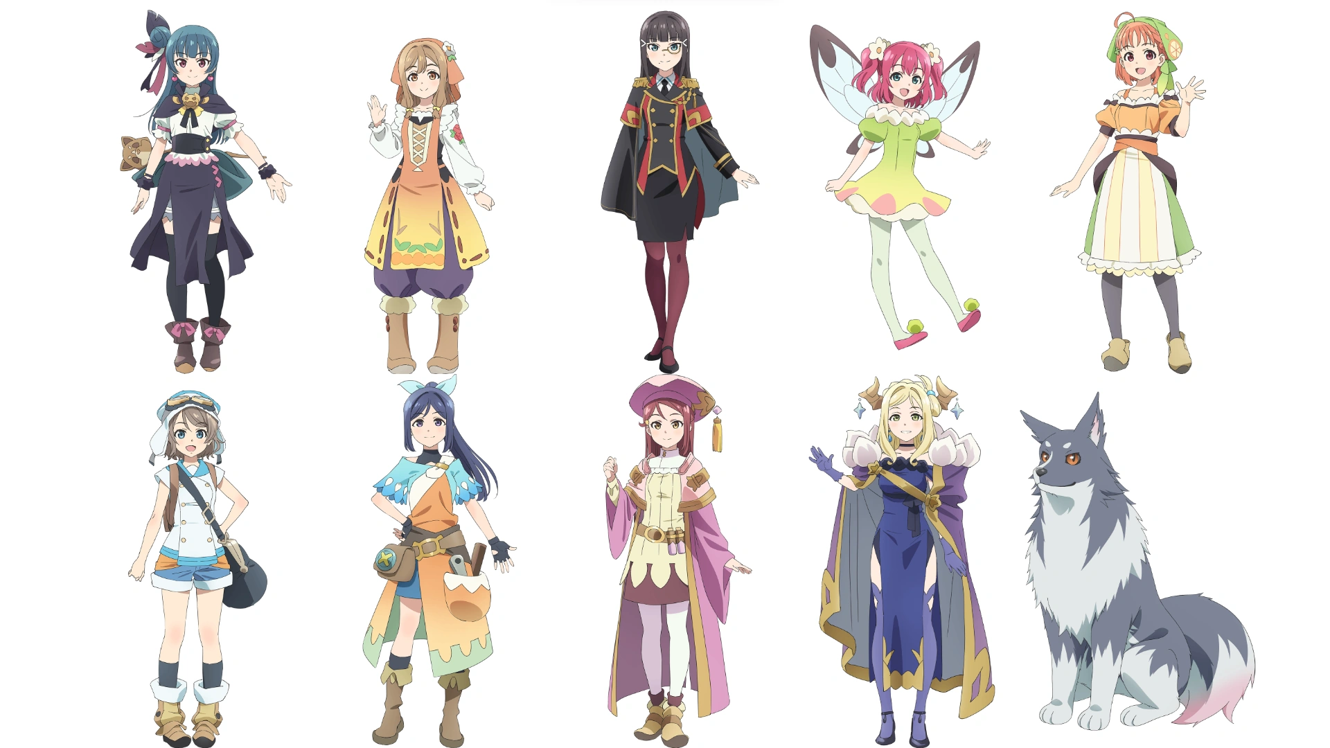 "Yohane of the Parhelion" main character renders together + comparison ...