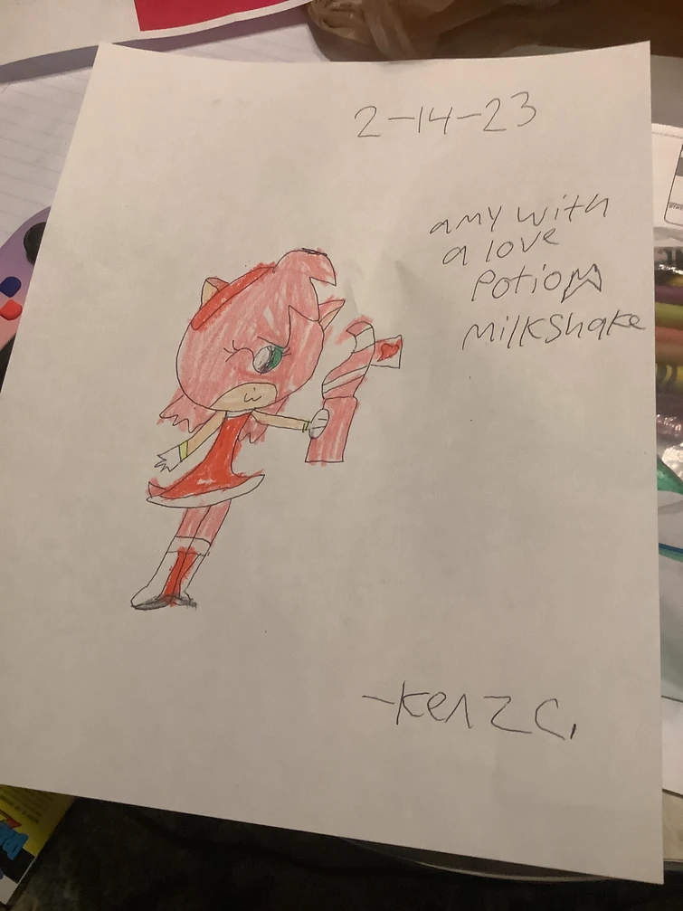 Amy rose with a love potion milkshake | Fandom