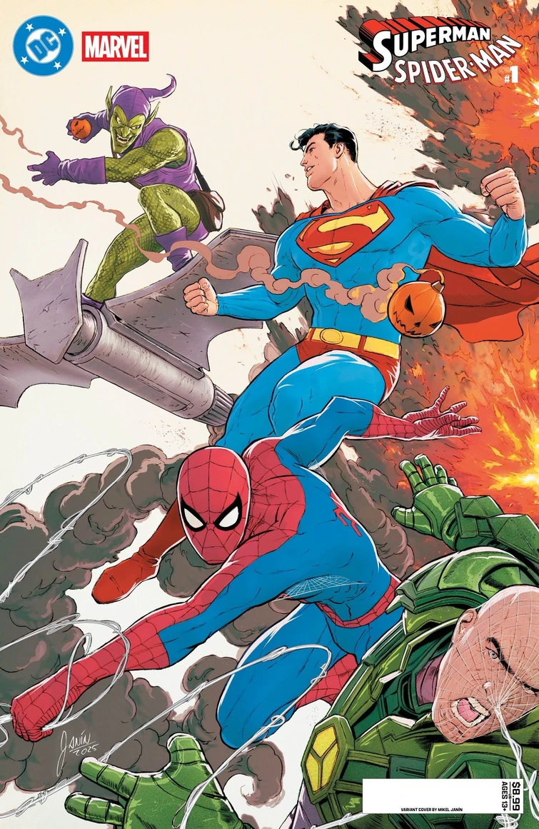 Covers for the upcoming Superman & Spider-Man collab comic | Fandom